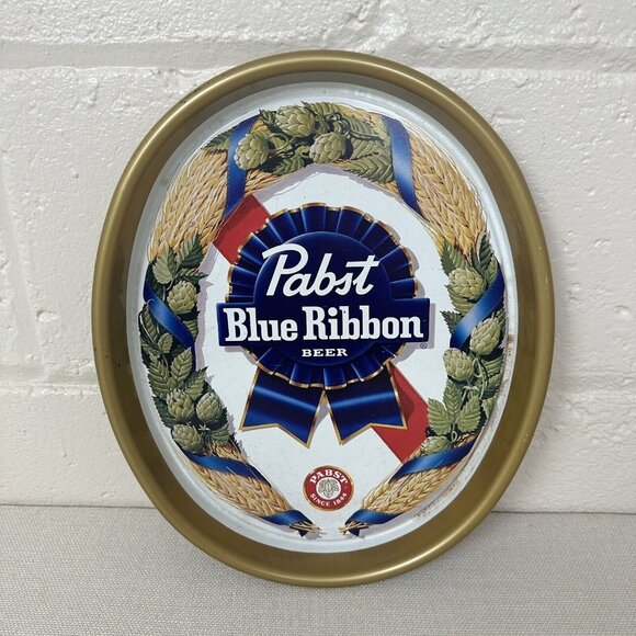 Pabst Blue Ribbon | Accents | Vintage Pabst Blue Ribbon Beer Metal ...